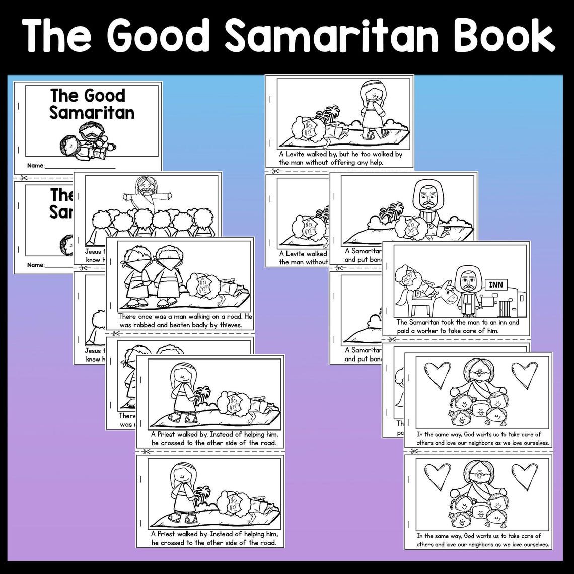 The Good Samaritan Activities {craft, Coloring Page, Storybook ...