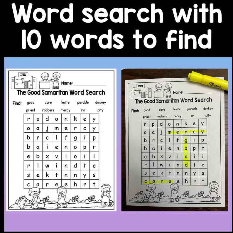 The Good Samaritan Activities {craft, Coloring Page, Storybook ...