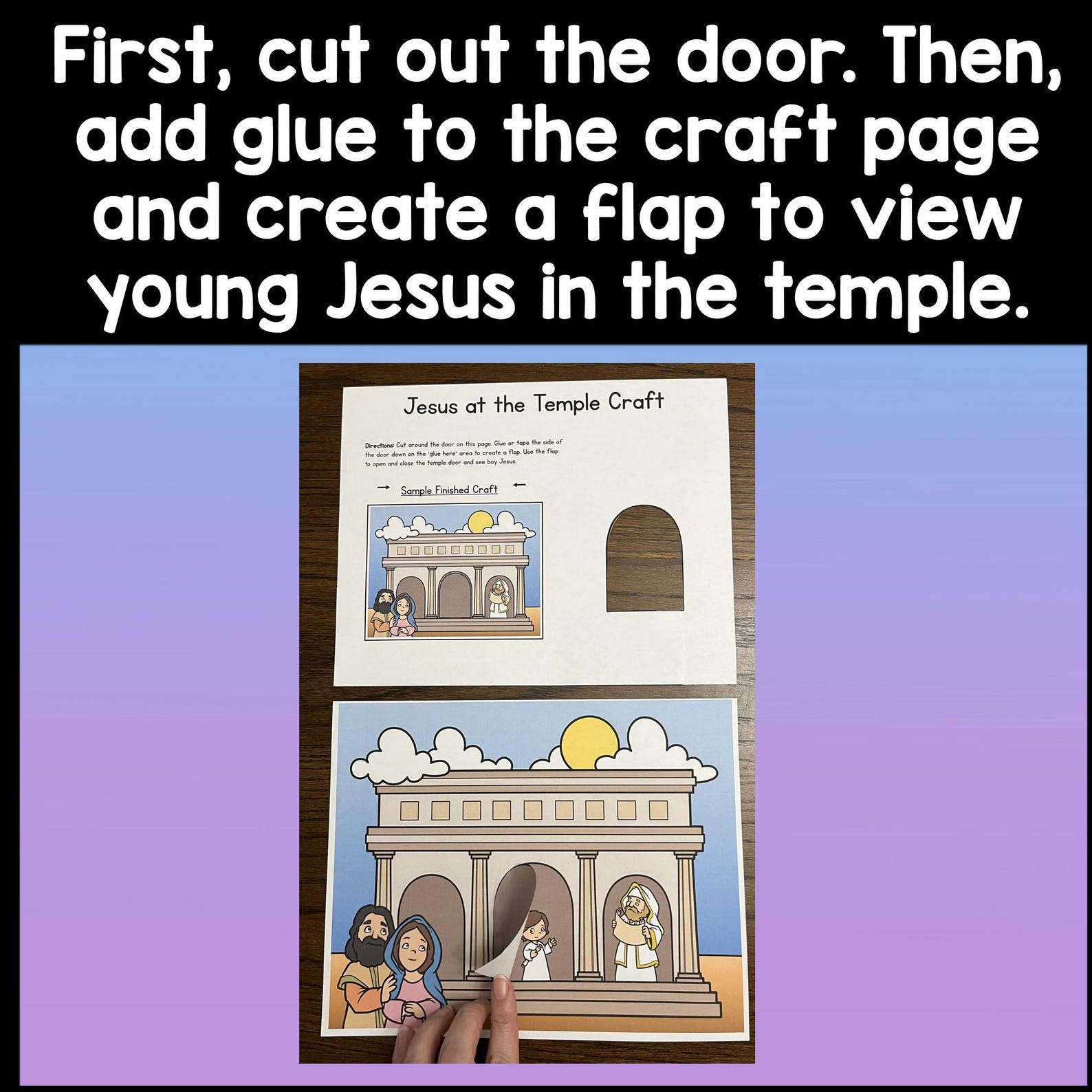 Young Jesus in the Temple Craft {color and B/W!} Sunday School Craft ...