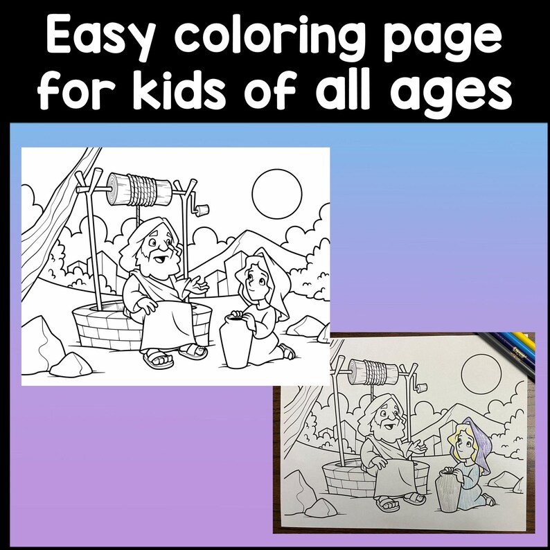 Jesus and the Samaritan Woman the Well Activities {craft, Coloring Page ...