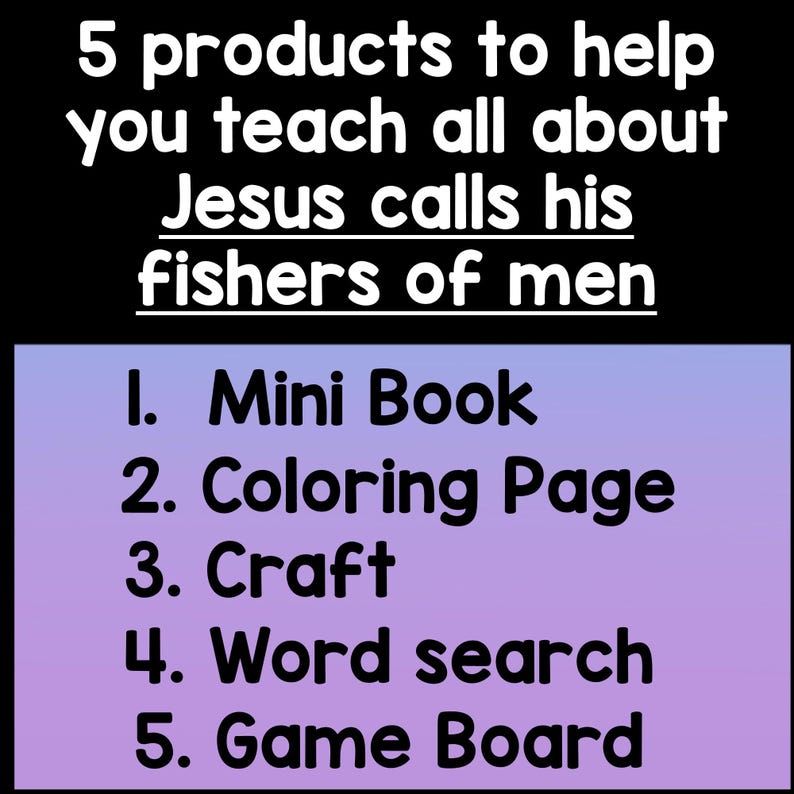 Jesus Calls His Fishers of Men Activities {craft, Coloring Page, Story ...