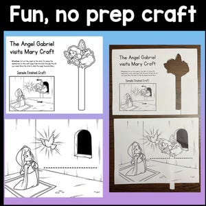 The Angel Gabriel Visits Mary Activities {craft, Coloring Page, Story ...