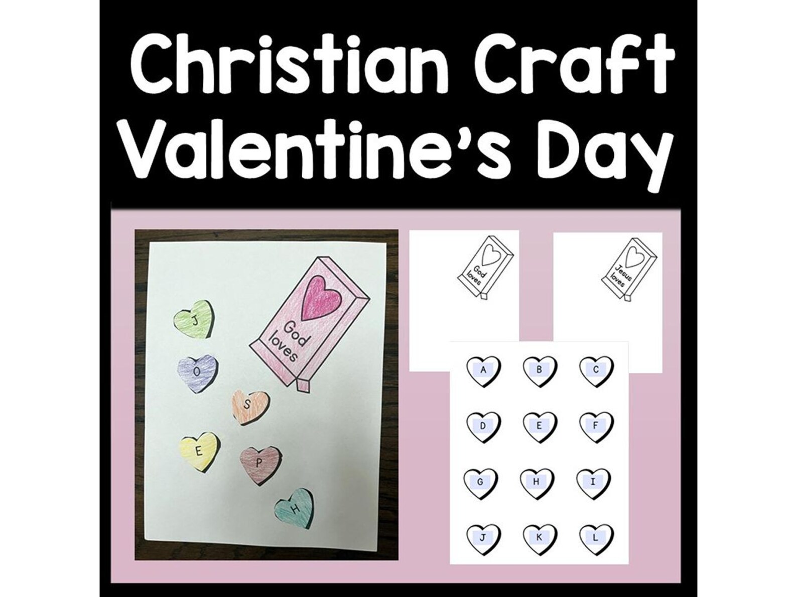 Christian Valentine's Day Craft - Editable! Religious Valentine's Day ...