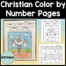 Christian Color by Number 6 Pages {editable!} | Religious Easter ...