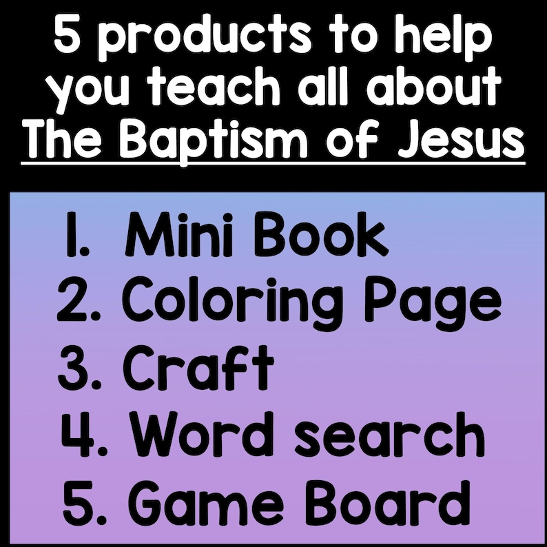 Baptism of Jesus for Kids {craft, Coloring Page, Story Book} Jesus is ...