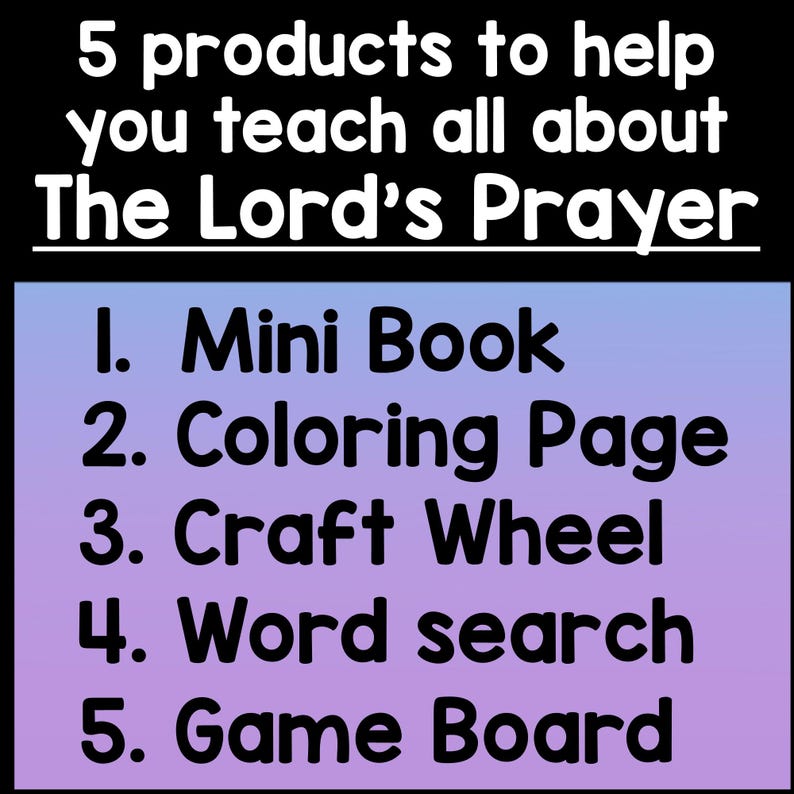 The Lords Prayer Activities {5 Activities!} Our Father Prayer ...