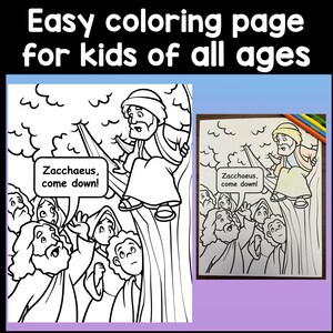 Jesus and Zacchaeus in the Tree Activities {craft, Coloring Page ...