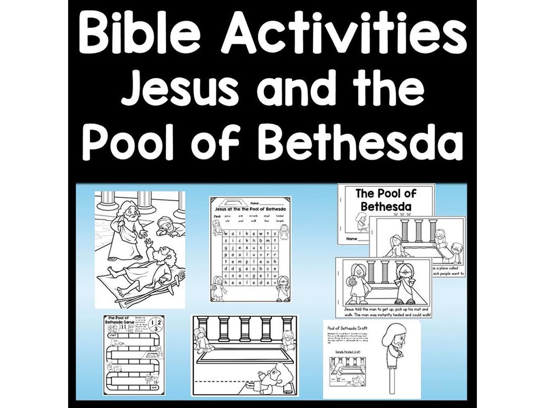 Jesus and the Pool of Bethesda Activities! {coloring Page, Craft, Story ...