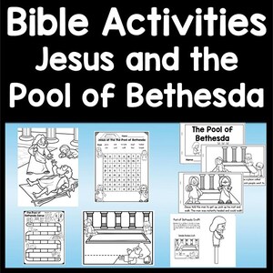 Jesus and the Pool of Bethesda 5 Activities miracles of Jesus Easter ...