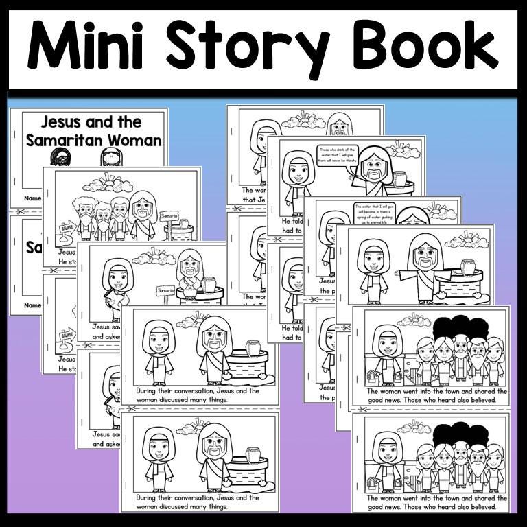Jesus and the Samaritan Woman the Well Activities {craft, Coloring Page ...