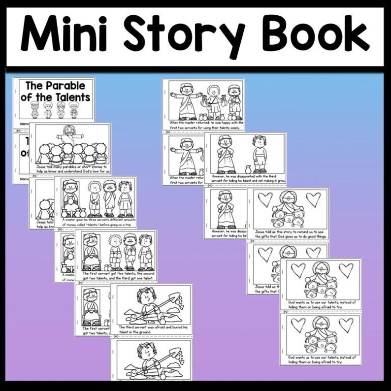 The Parable of the Talents Activities! {craft, Coloring Page, Word ...