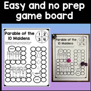 The Parable of the 10 Maidens or Virgins Activities! {craft, Coloring ...