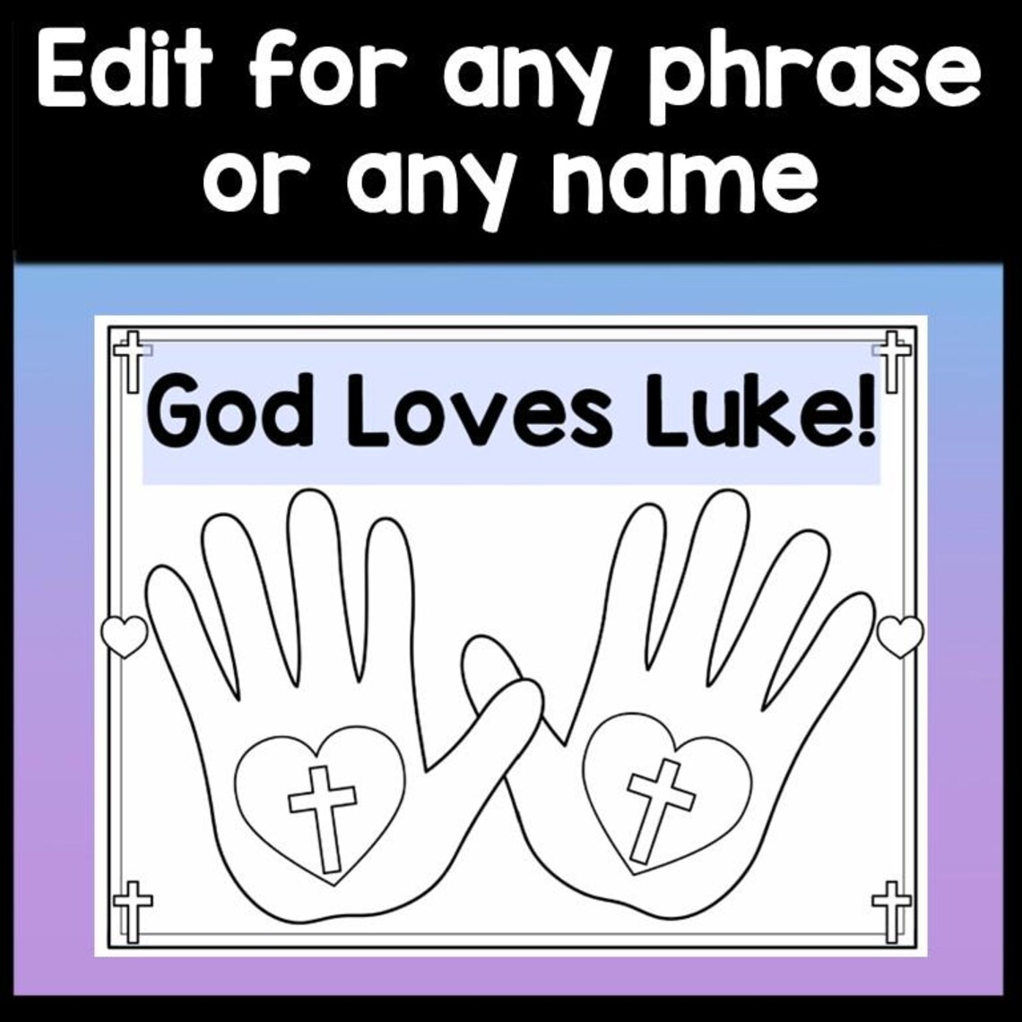 God Made Me Fingerprint Craft Editable Activity | Christian Handprint ...