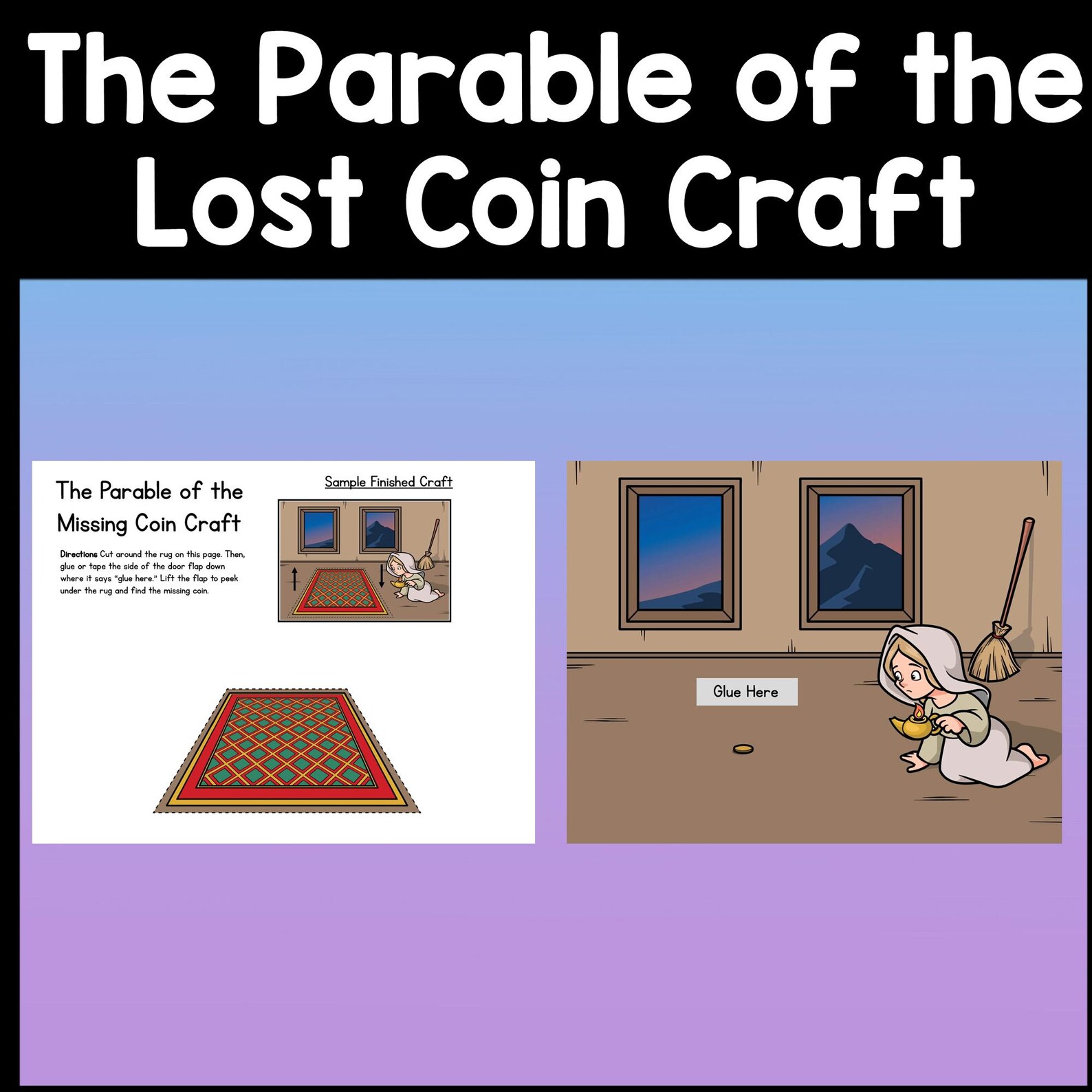 The Parable of the Lost Coin {color and B/W!} Christian Kid Craft ...
