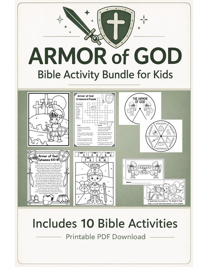 Armor of God Kids Lesson | 10 Printable Armor of God Lessons ...
