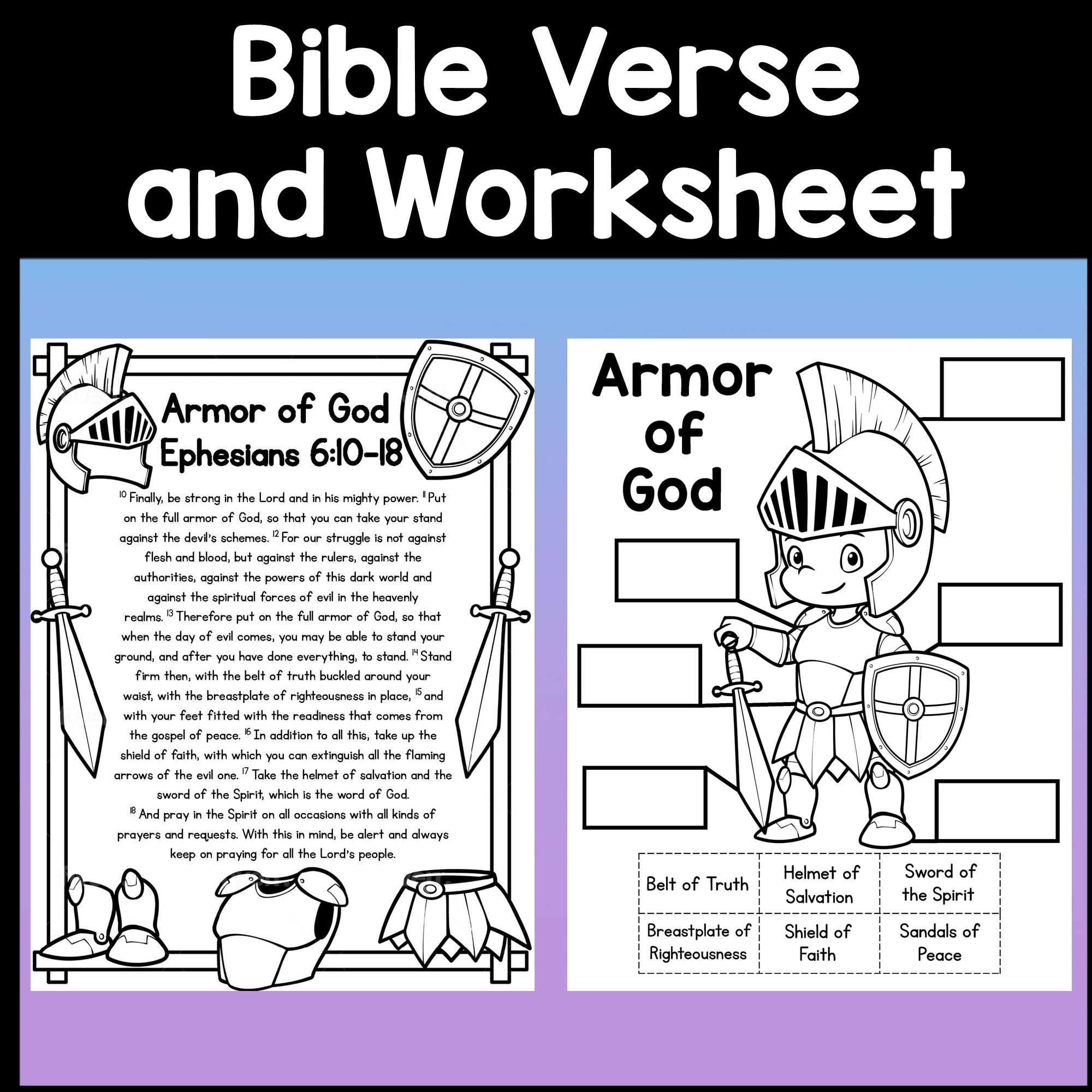 Armor of God Printables {coloring Page, Craft, Story Book!} Bible Verse ...