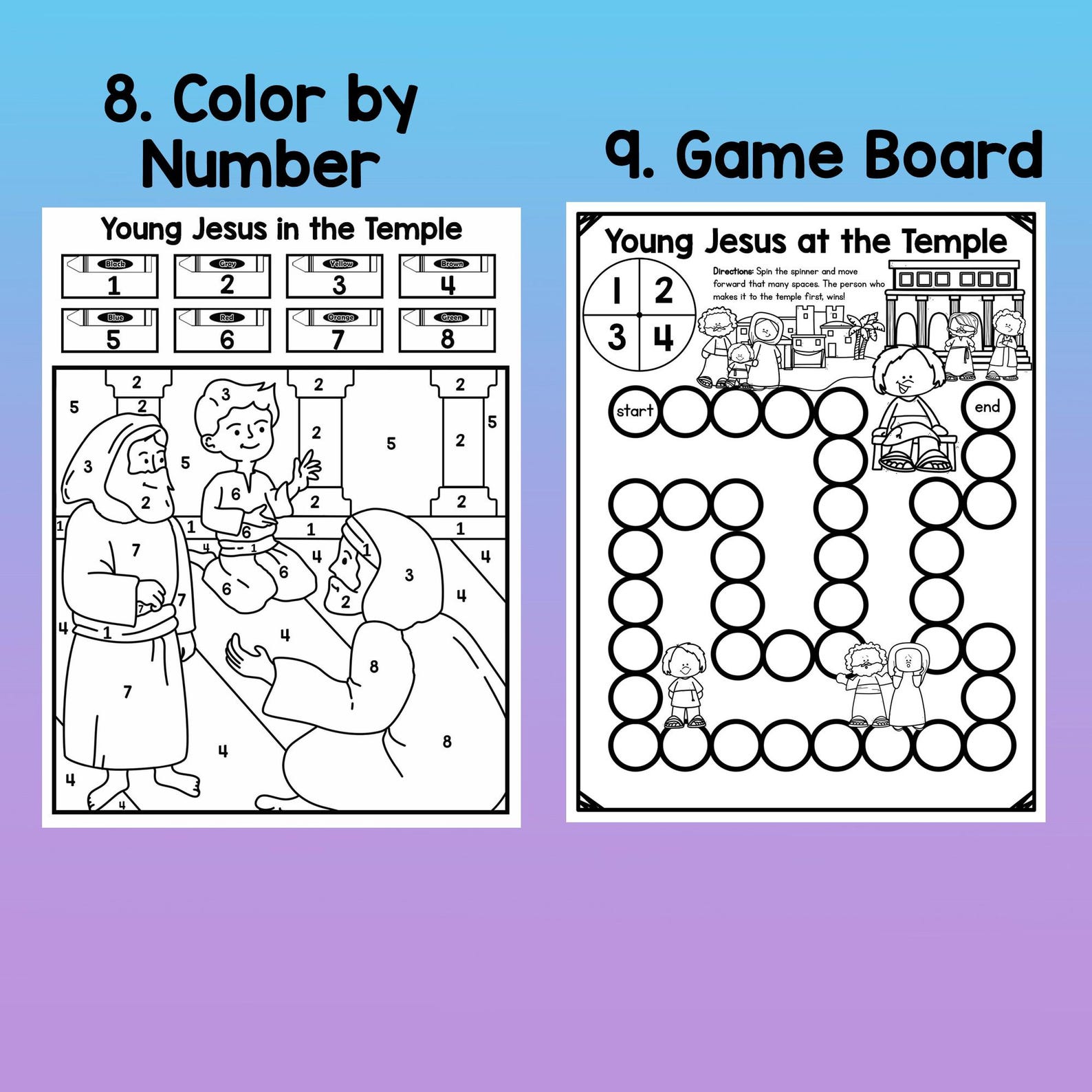 Young Jesus in the Temple Sunday School Kid Activities {10 Products ...