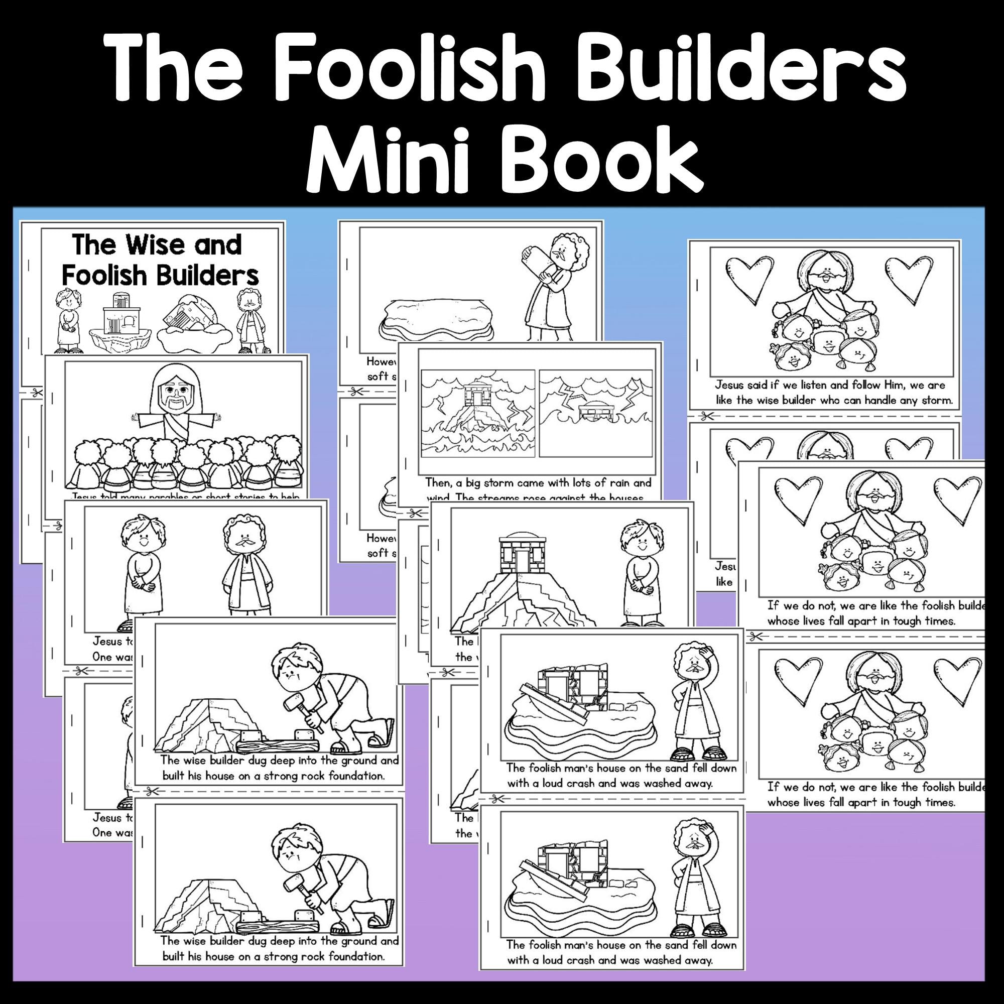 The Parable of the Wise and Foolish Builders Activities {craft ...