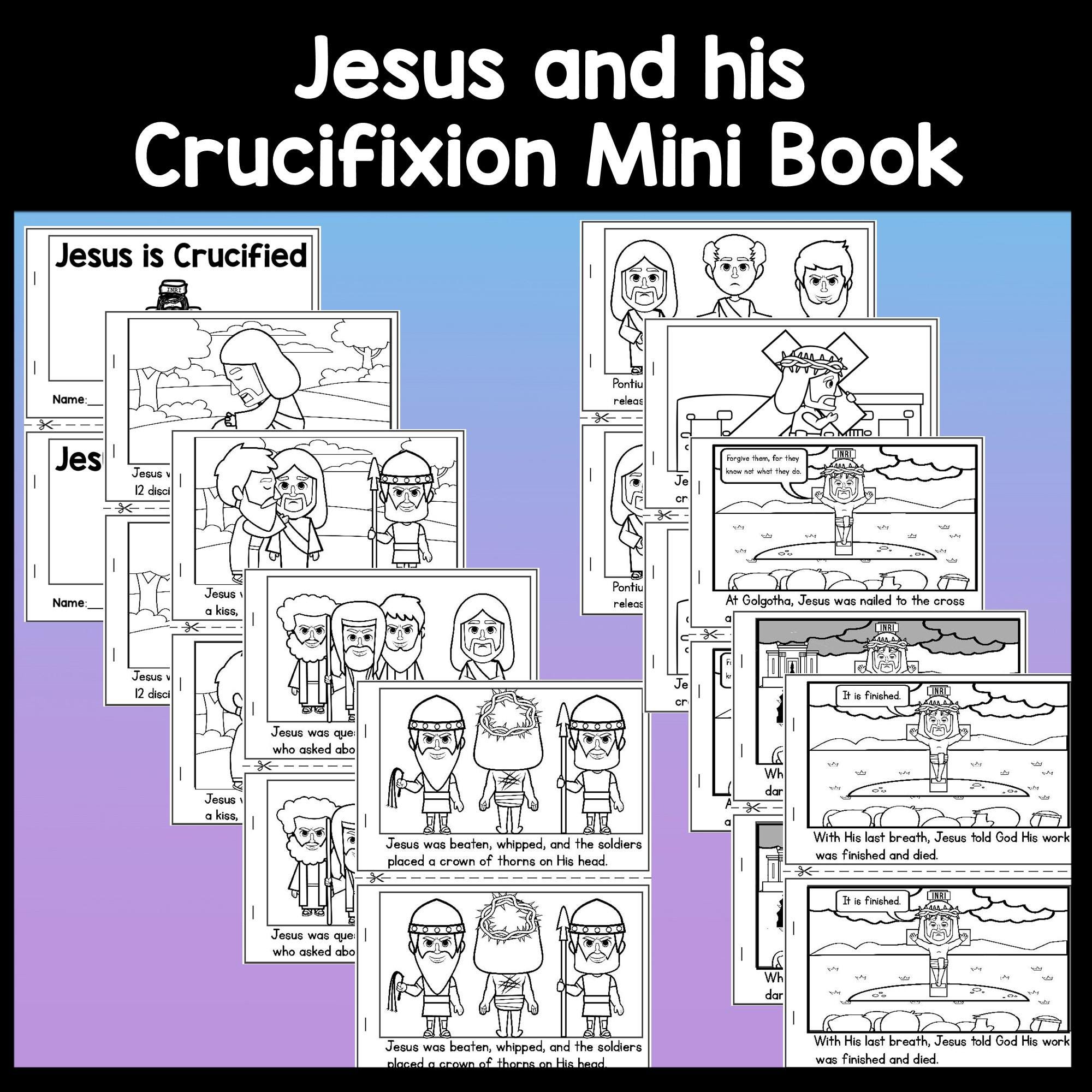 Jesus is Crucified Activities + Craft & Coloring Page! | Crucifixion of ...