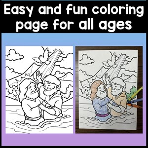 Baptism of Jesus for Kids {craft, Coloring Page, Story Book} Jesus is ...
