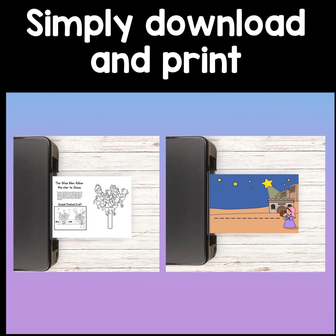 Epiphany Craft Printable {color & B/W!} Christmas Sunday School Lesson ...