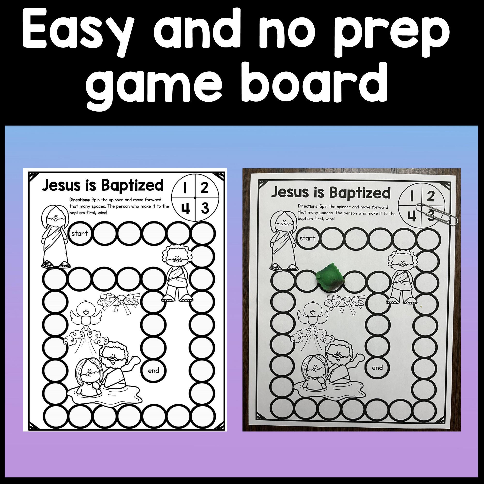 Baptism of Jesus for Kids {craft, Coloring Page, Story Book} Jesus is Baptized Activities ...