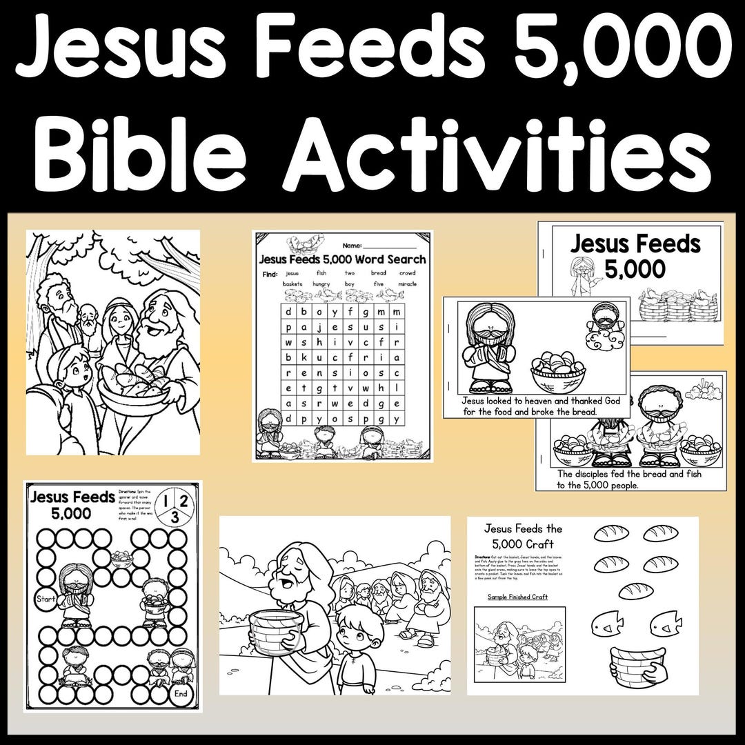 Jesus Feeds 5000 Activities {craft, Coloring Page, Storybook}| Miracles ...