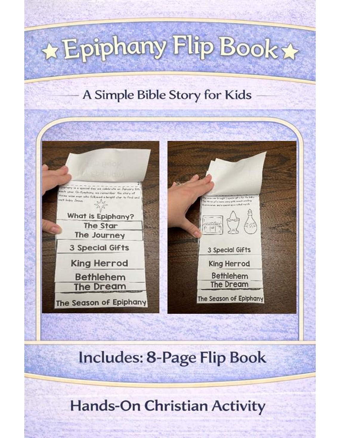 Epiphany Flip Book - 8 Pages! Easy Formatting & Assembly {epiphany Book ...