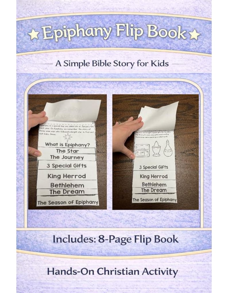 Epiphany Bible Flip Book - 8 Pages! Easy Formatting & Assembly ...