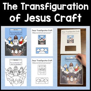 The Transfiguration of Jesus Craft {color and B/W} Sunday School Lesson ...