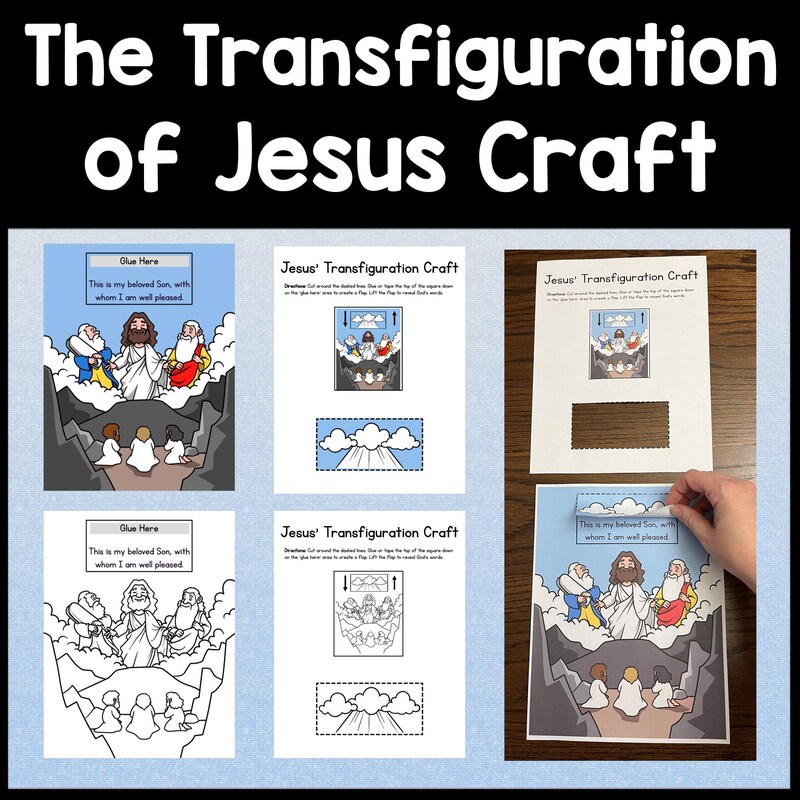 Transfiguration Bible Activity - Etsy