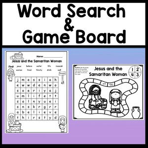 Jesus and the Samaritan Woman the Well Activities {craft, Coloring Page ...