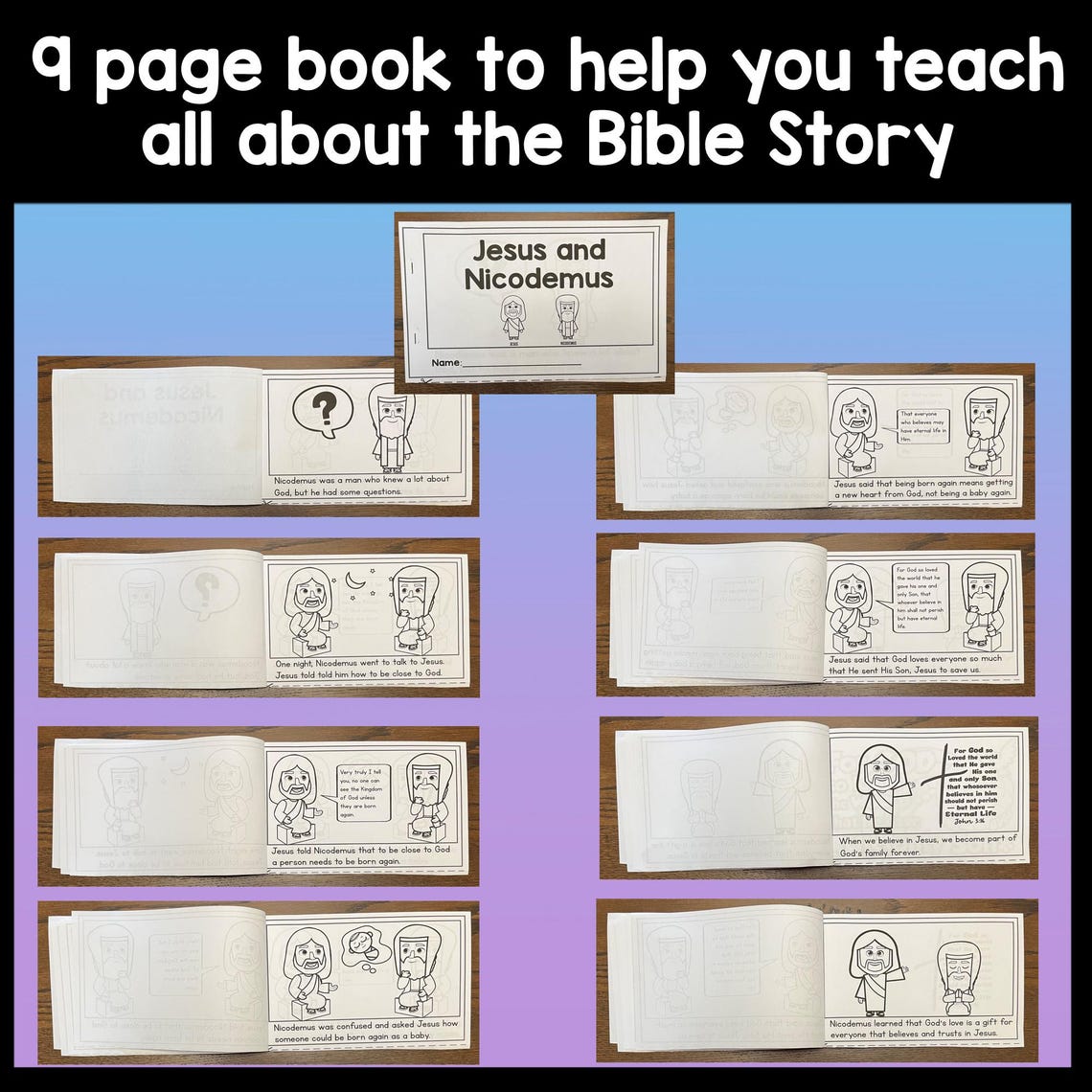 Jesus and Nicodemus Activities {craft, Coloring Page} | John 3:16 | for ...