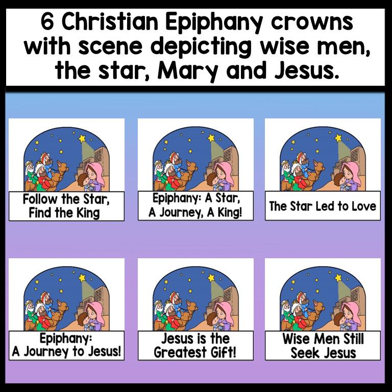 Epiphany Crowns Craft-editable! {6 Designs in Color & B/W} Epiphany ...