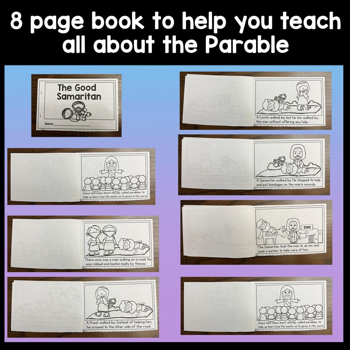 The Good Samaritan Activities {craft, Coloring Page, Storybook ...