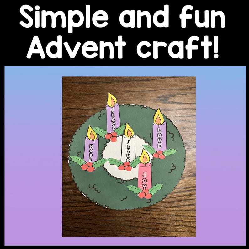 Advent Craft for Kids {color and B/W!} Sunday School Craft for ...