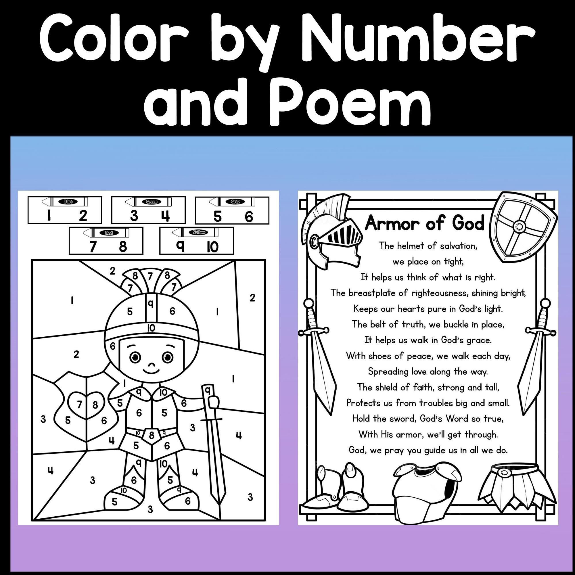Armor of God Printables {coloring Page, Craft, Story Book!} Bible Verse ...