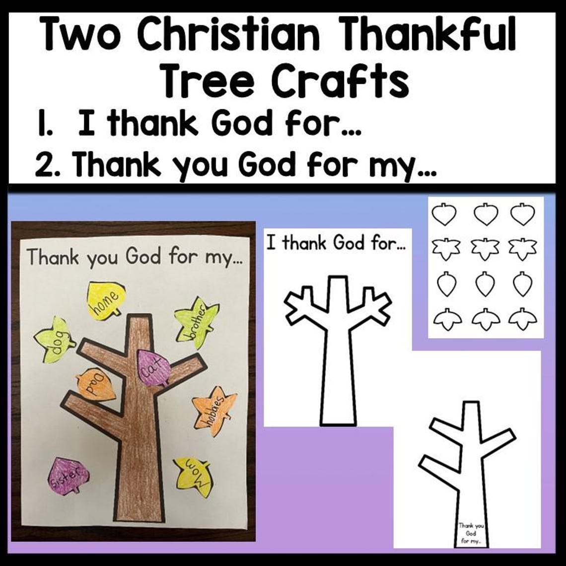 Christian Fall Craft for Kids {editable!} Fall Religious Craft ...