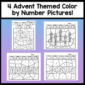 Advent Coloring Page, Avent Craft for Kids, Color by Number {4 Pictures ...
