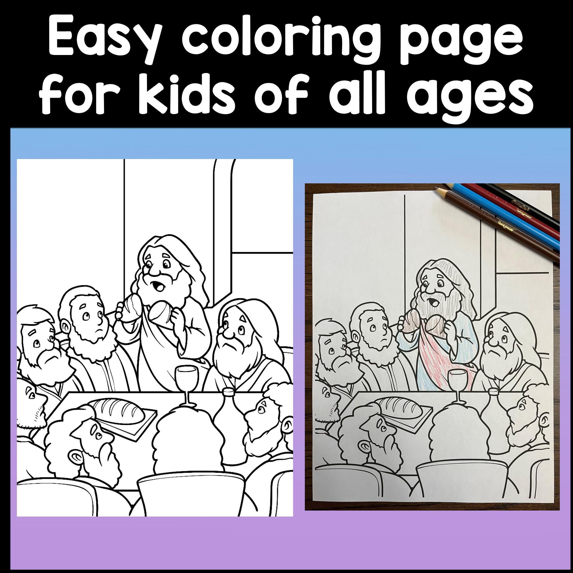 Jesus and the Last Supper Activities {craft, Coloring Page, Story Book ...