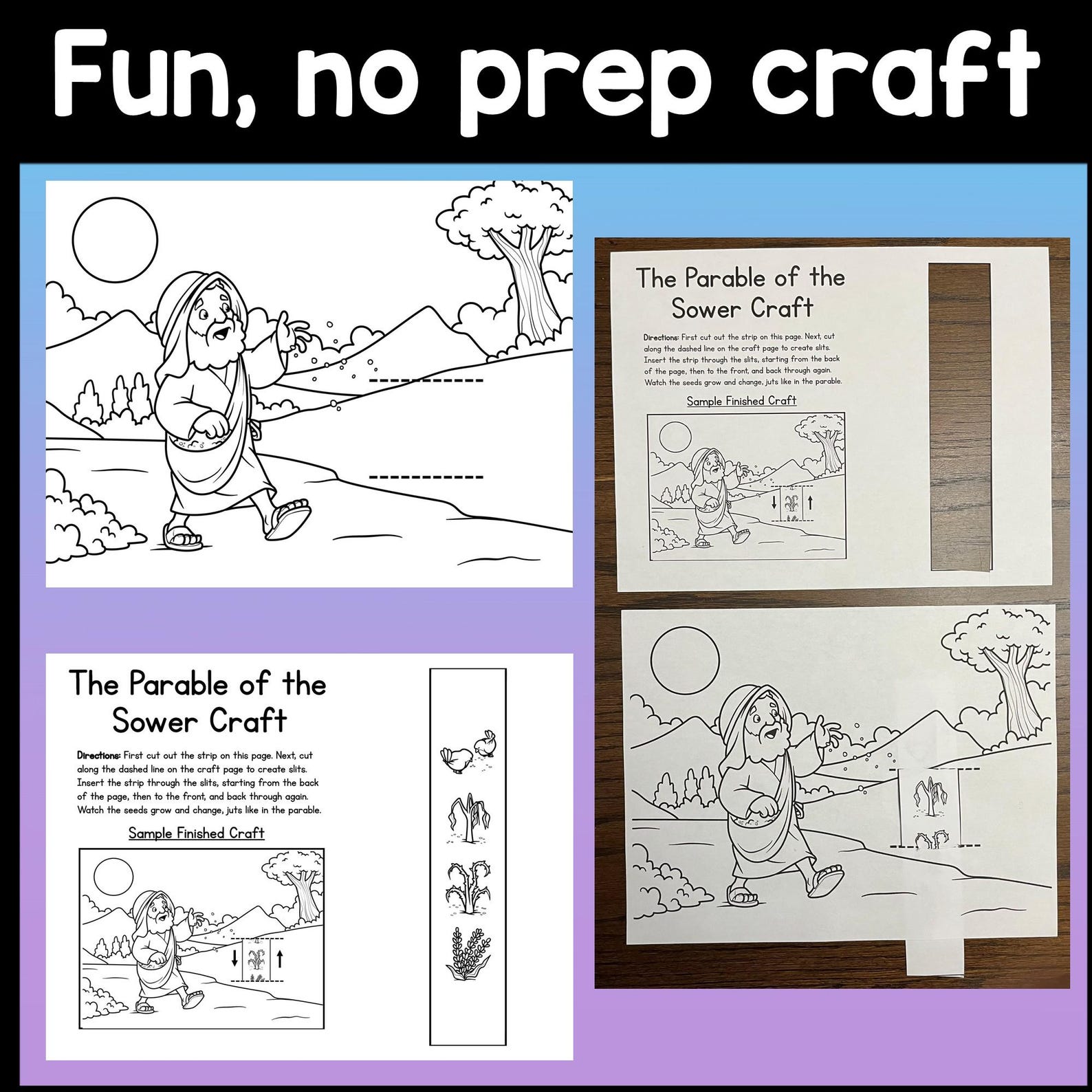 The Parable of the Sower Activities {craft, Coloring Page, Story Book ...