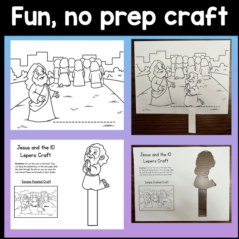 Jesus Heals 10 Lepers Activities {craft, Coloring Page, Storybook ...