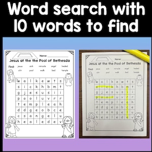 Jesus and the Pool of Bethesda Activities {coloring Page, Craft, Story ...