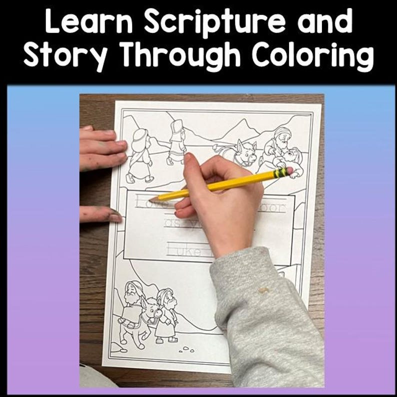The Parable of the Good Samaritan Coloring Pages | Bible Story Color ...