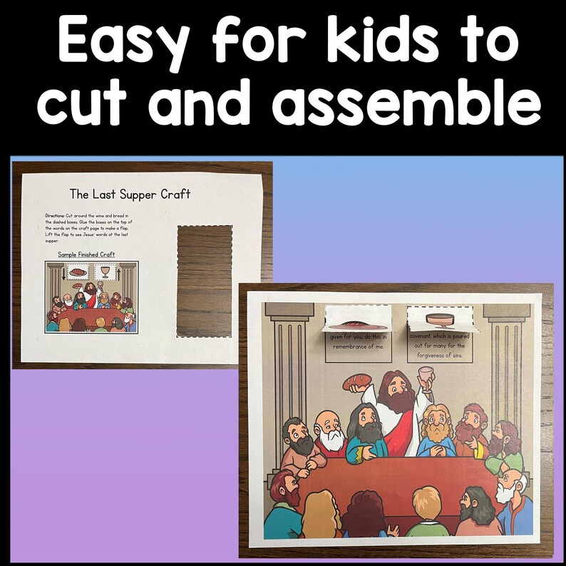 The Last Supper Craft for Kids {color and B/W} Sunday School Lesson ...
