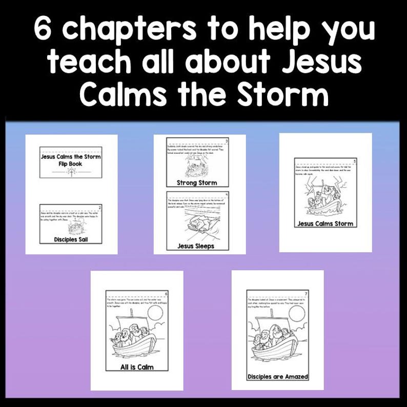 Jesus Calms the Storm Flip Book Craft | Bible Story Activity for Kids ...