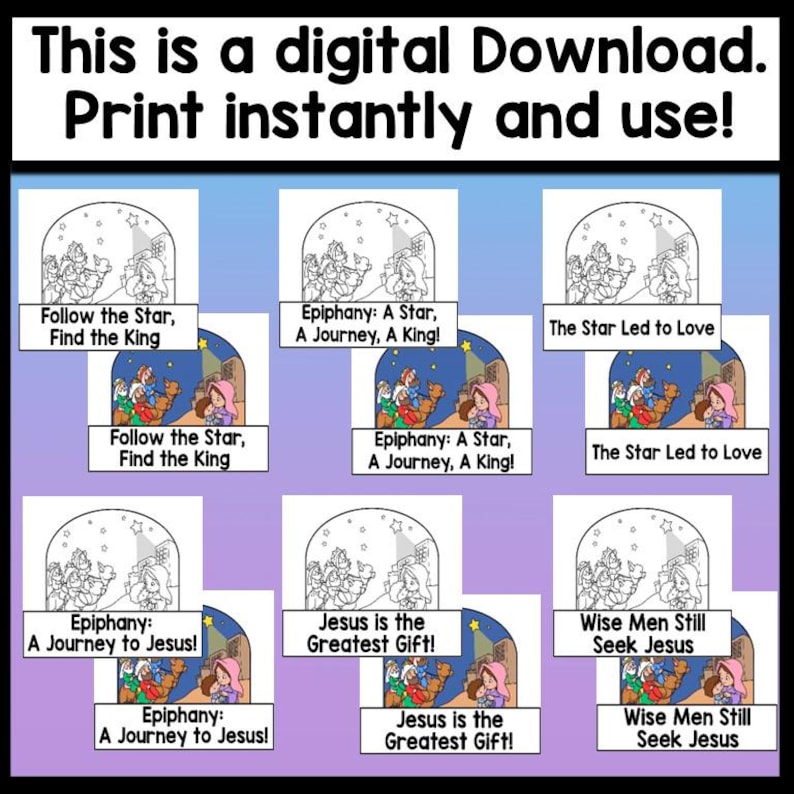 Epiphany Crowns Craft-editable! {6 Designs in Color & B/W} Epiphany ...