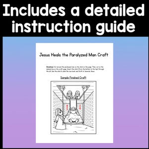 Jesus Heals the Paralyzed Man Craft {color and B/W} Sunday School ...