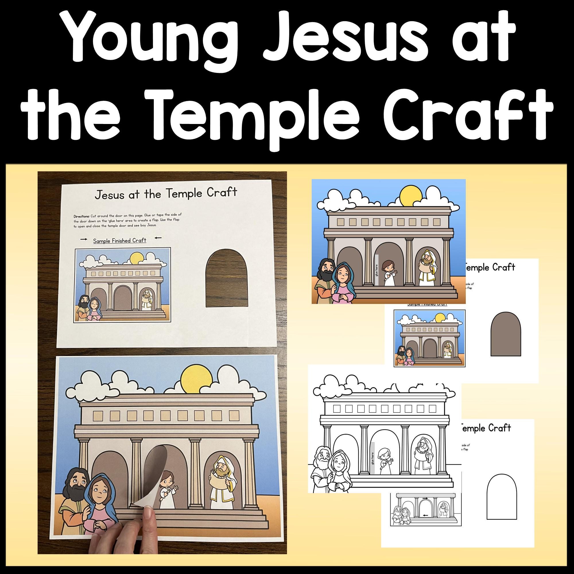 Young Jesus in the Temple Craft {color and B/W!} Sunday School Craft ...