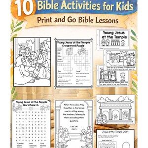 Young Jesus in the Temple Sunday School Kid Activities {10 Products ...